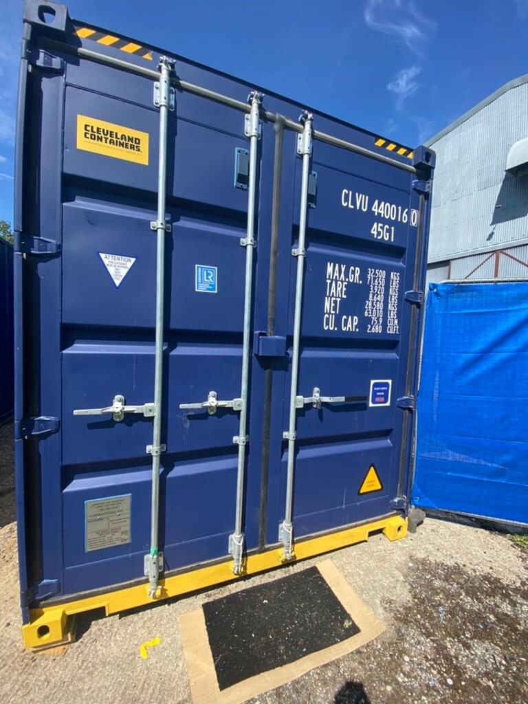 Container Respray From Blue To White - Just Spray Network