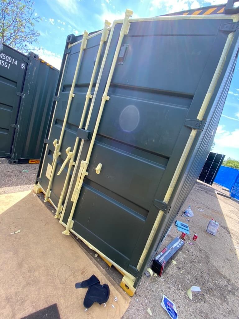 Container Respray From Blue To White - Just Spray Network