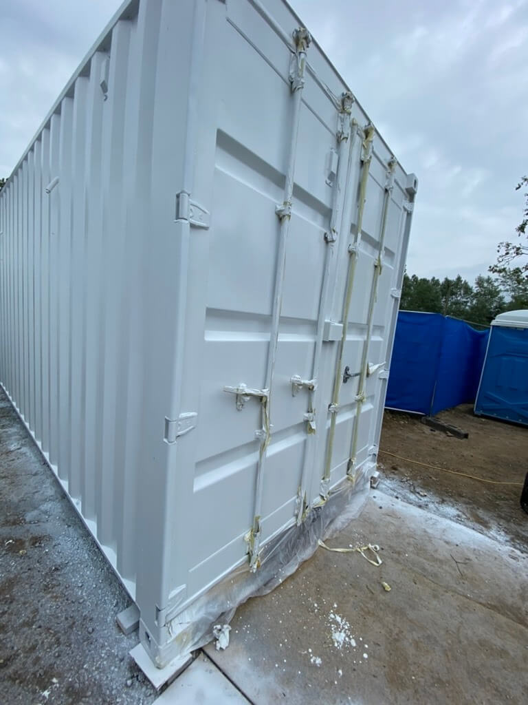 Container Respray From Blue To White - Just Spray Network