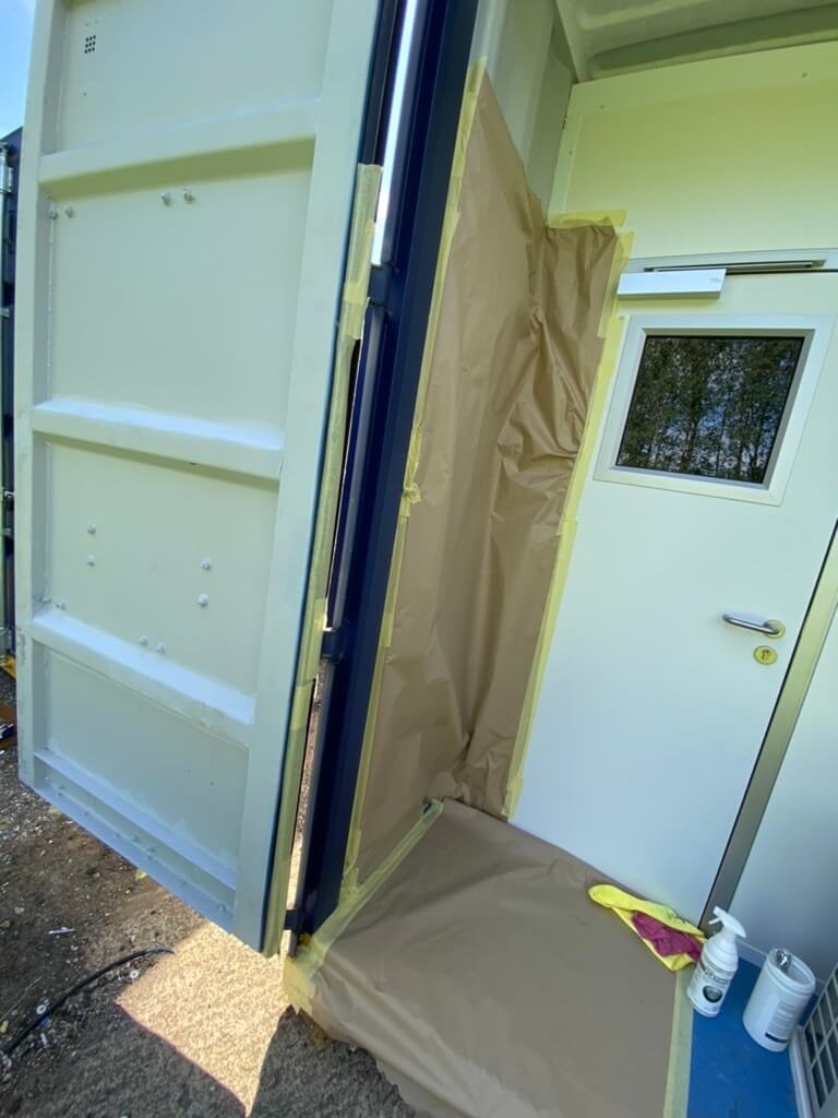 Container Respray From Blue To White - Just Spray Network